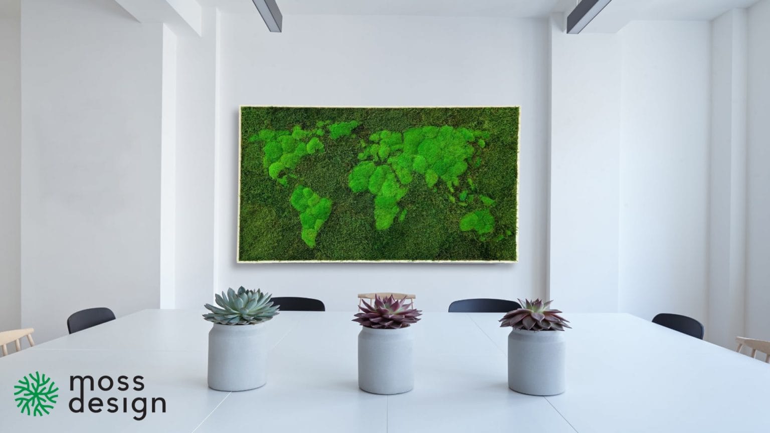 Machová mapa sveta - kopcovitý a lesný mach | Mossdesign